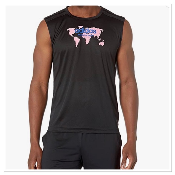 adidas | Shirts | Adidas Mens Worldwide Basketball Hoops Tank Top Shirt ...